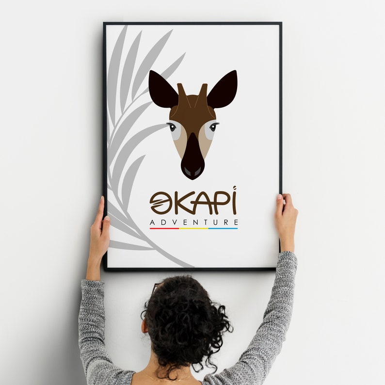 Okapi Head Animal DR Congo Art Logo SVG Cut Files Vector Files Clip Art ...