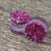 Hot Pink Glass Glitter Plugs Pink Glitter Plugs Glitter - Etsy