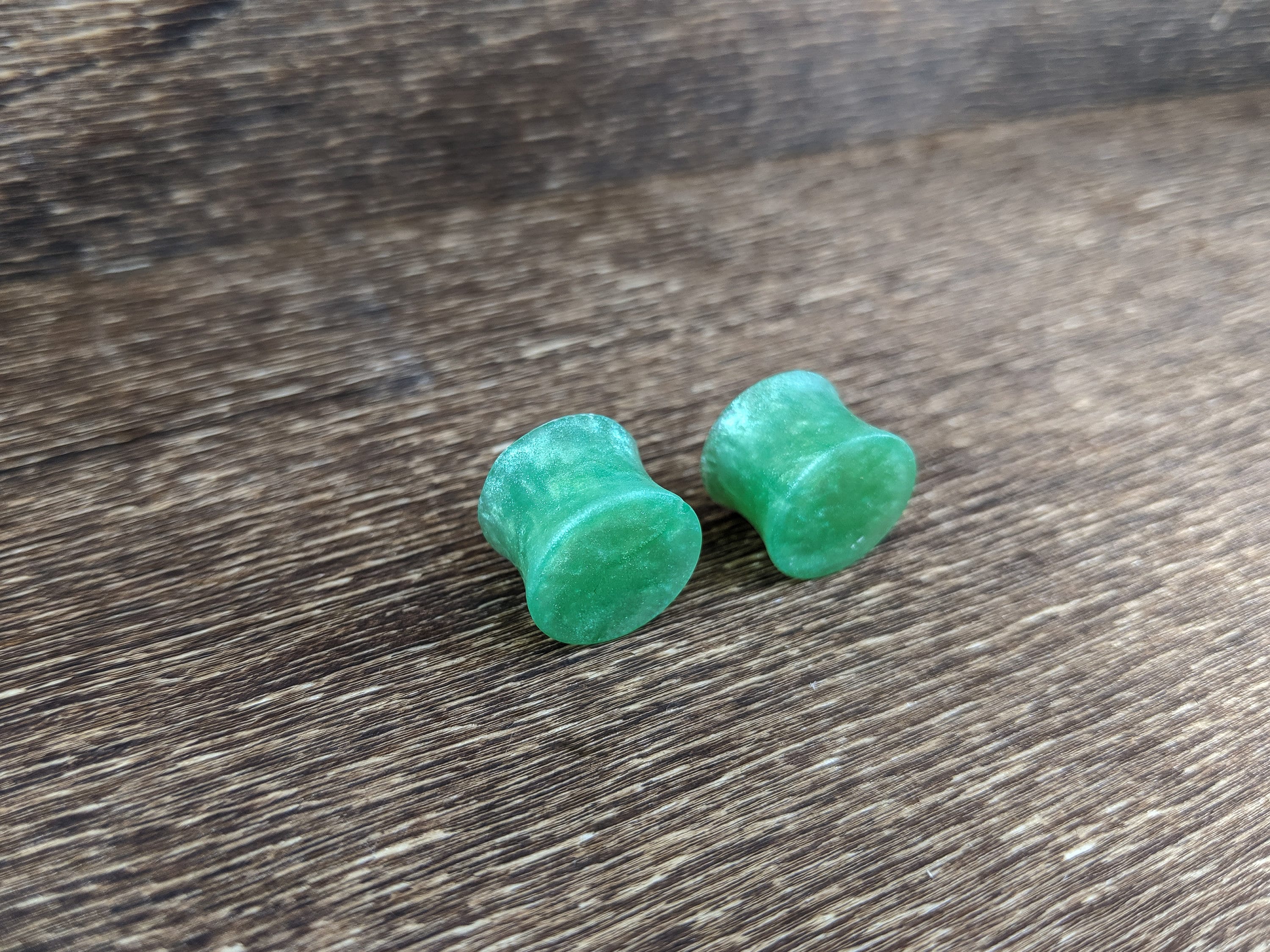 Spring Green Pearl Plugs Green Gauges Green Plugs Double | Etsy