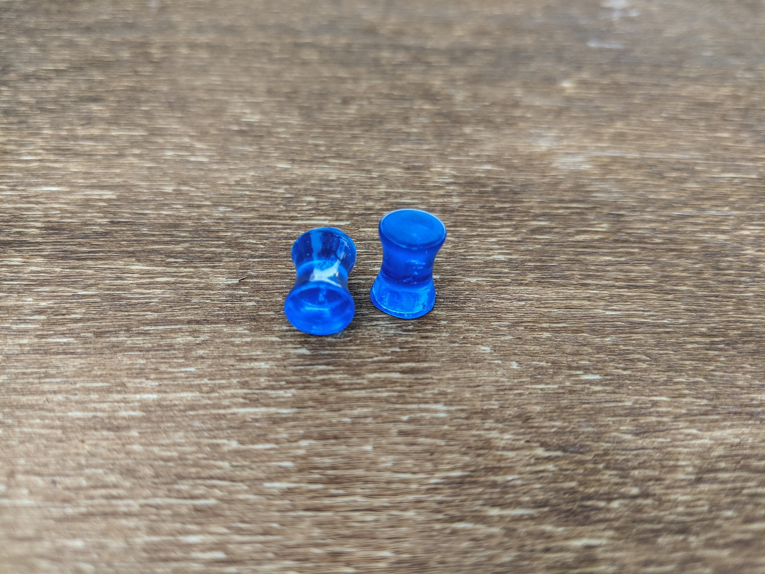 Clear Blue Round Plugs Blue Plugs Double Flare Plugs Body - Etsy UK