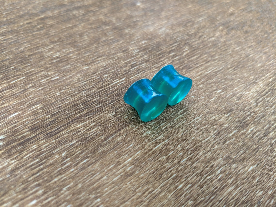 Clear Green Round Plugs Green Plugs Double Flare Plugs Body | Etsy