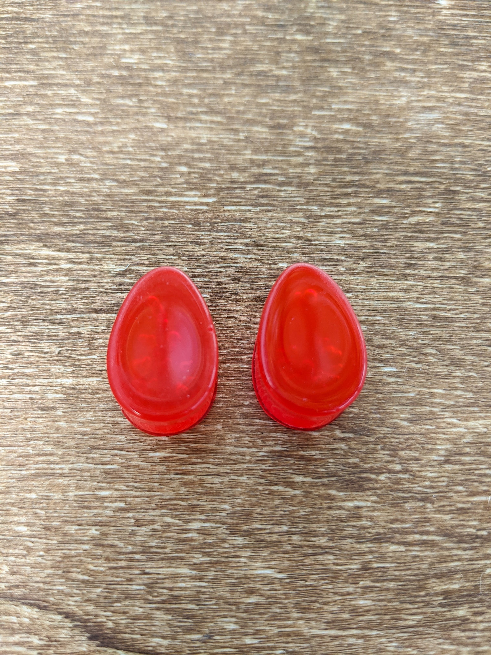 Red Orange Teardrop Plugs Teardrop Gauges Tear Drop Double | Etsy