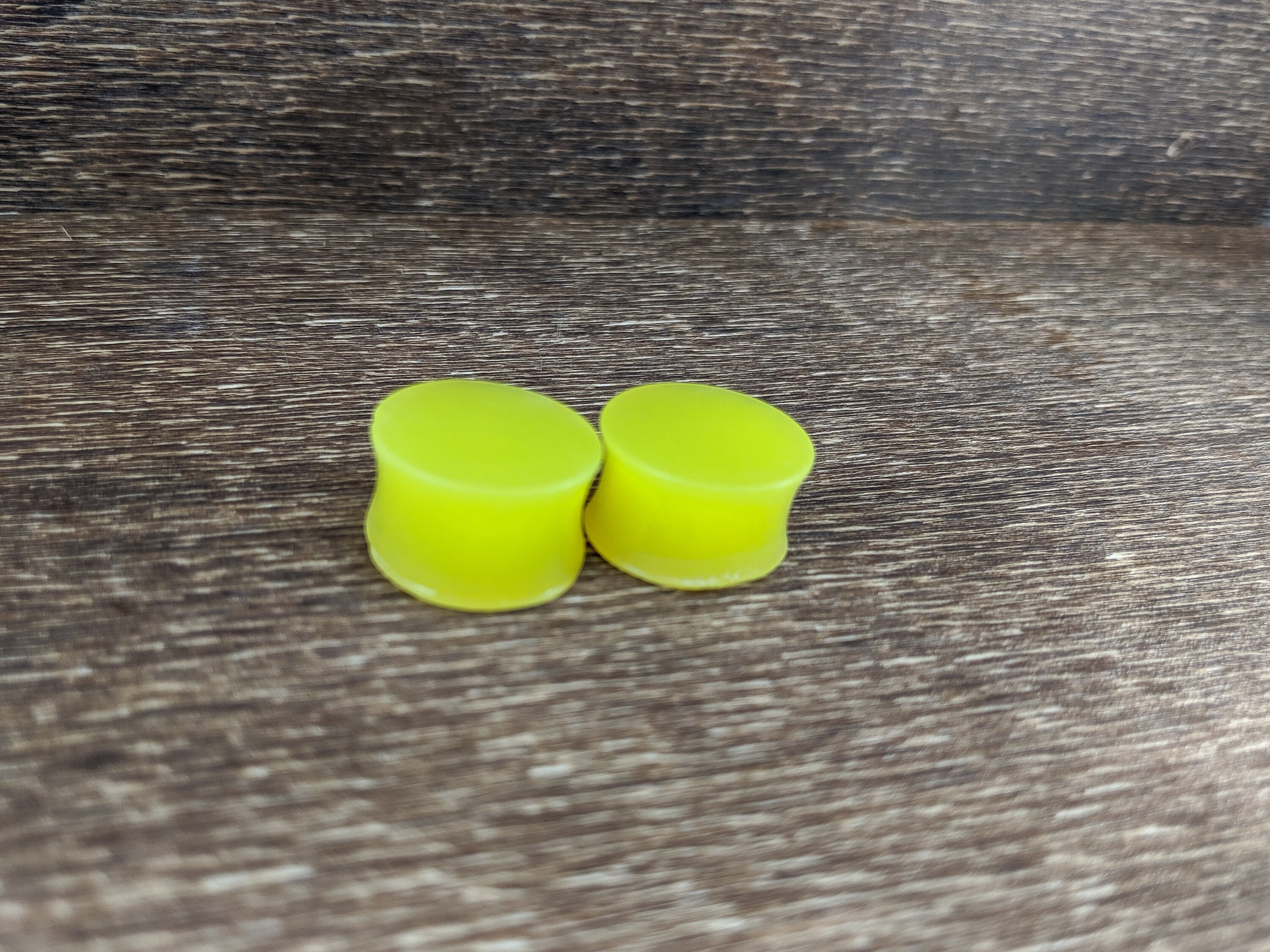 Bright Yellow Plugs Yellow Plugs Double Flare Plugs | Etsy