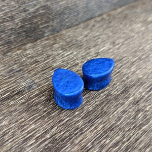 Cobalt Blue Teardrop Plugs, Teardrop Gauges, Tear Drop, Double Flare ...