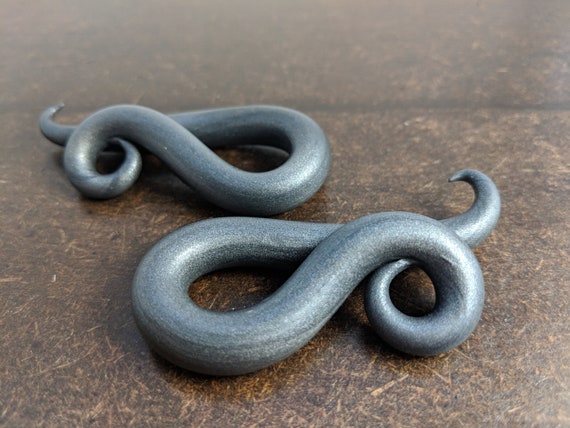 Pearl Grey Graphite Squid Plugs Hangers Plugs and Taper | Etsy