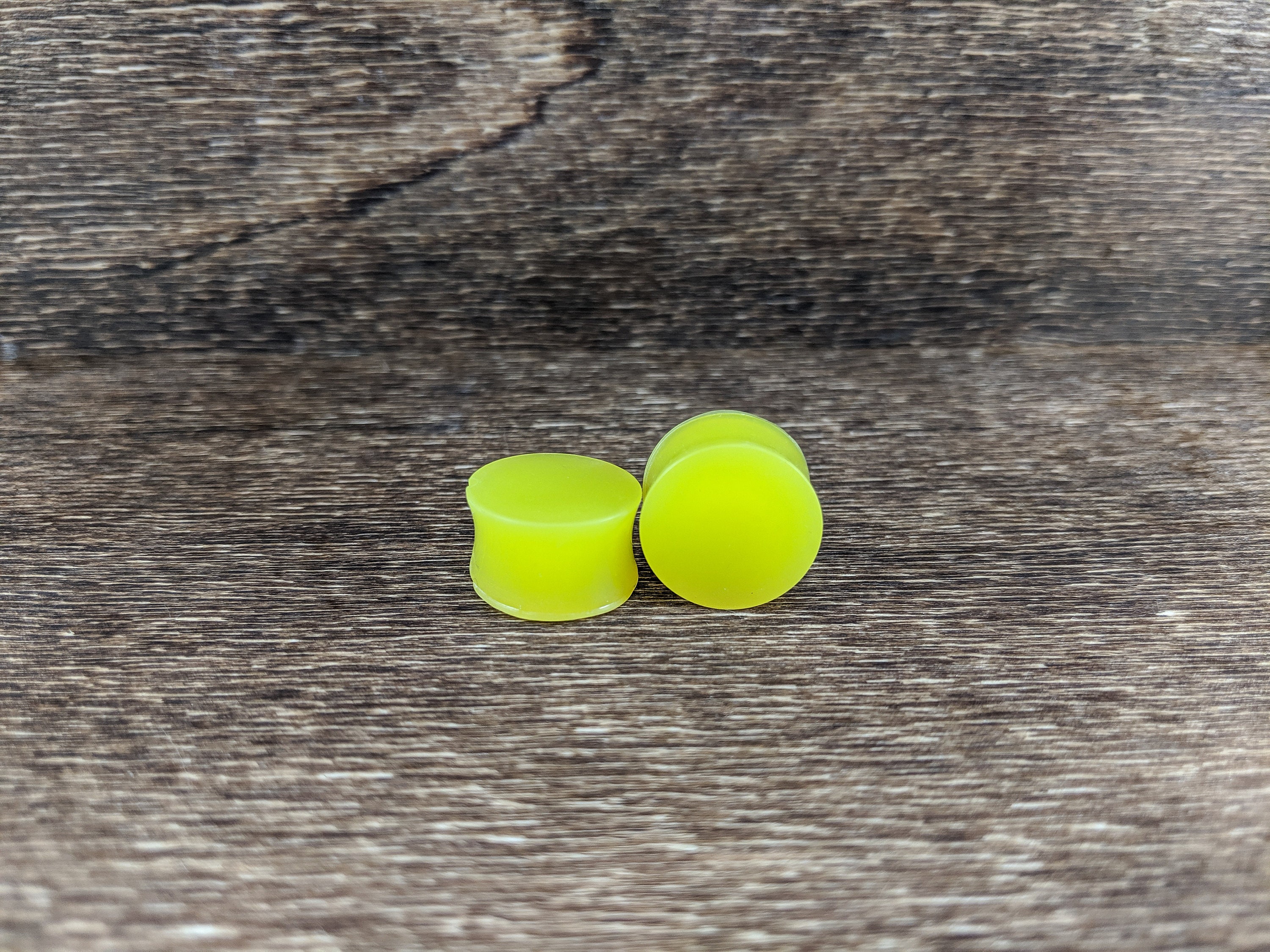 Bright Yellow Plugs Yellow Plugs Double Flare Plugs | Etsy