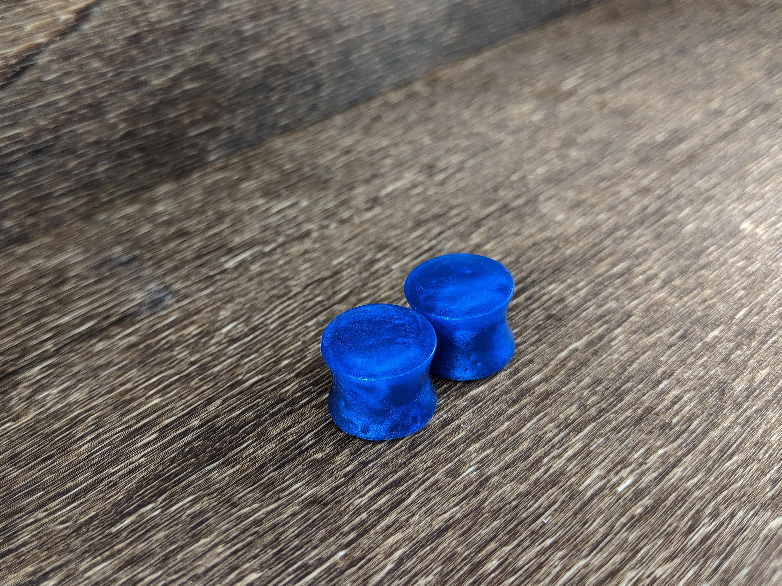 Cobalt Blue Plugs Blue Pearl Gauges Blue Plugs Double Flare | Etsy
