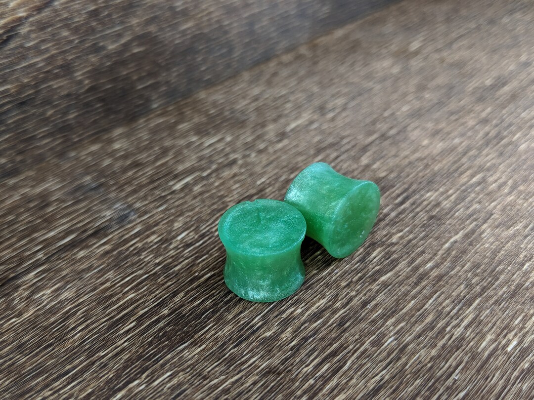 Spring Green Pearl Plugs, Green Gauges, Green Plugs, Double Flare Plugs ...
