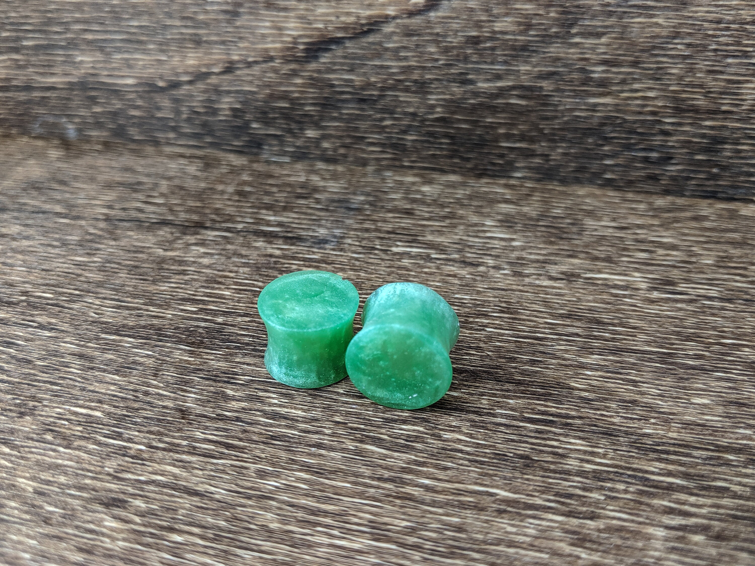 Spring Green Pearl Plugs Green Gauges Green Plugs Double | Etsy