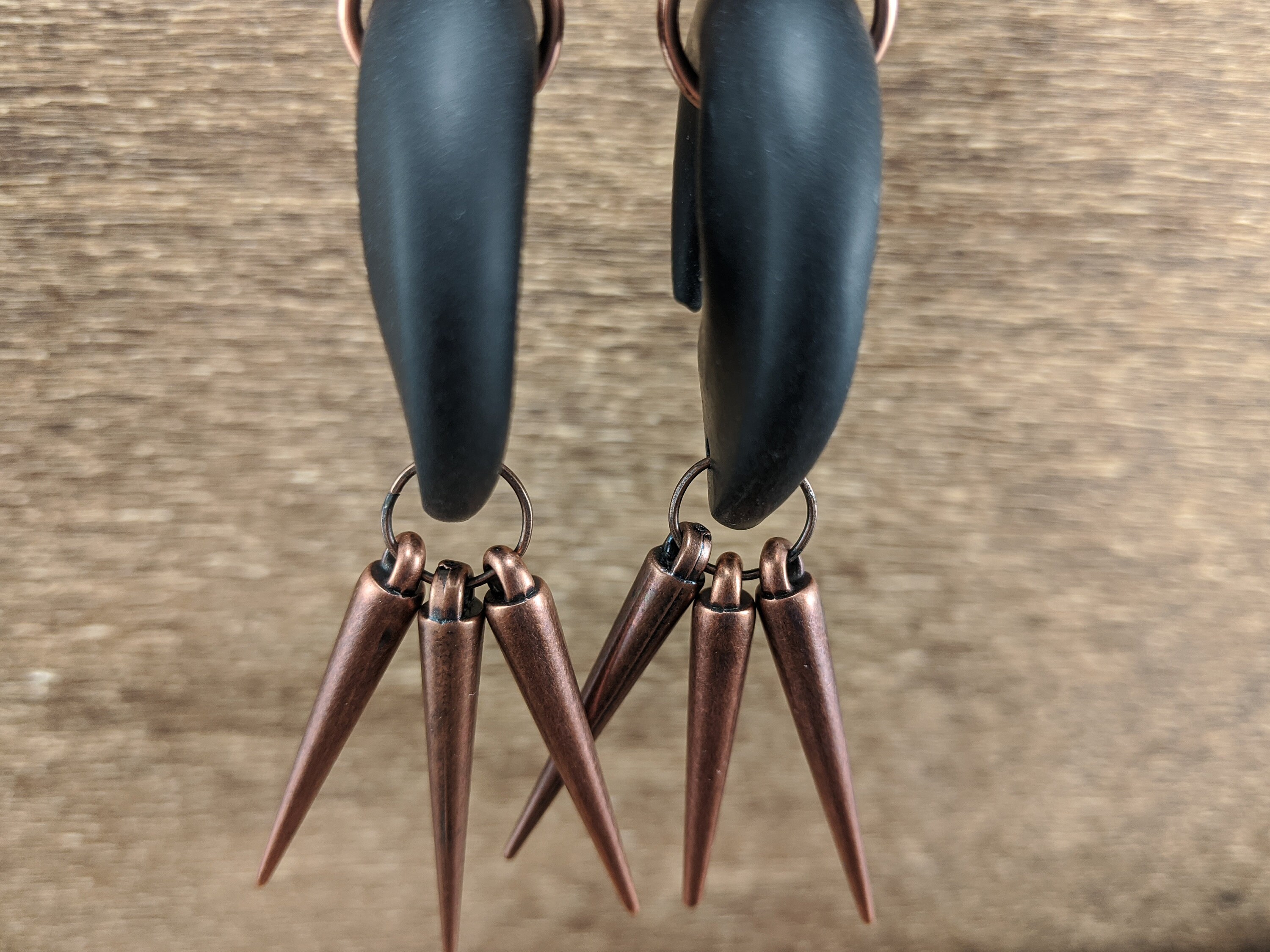 Black and Bronze Spike Gauges Halloween Plugs Customizable | Etsy