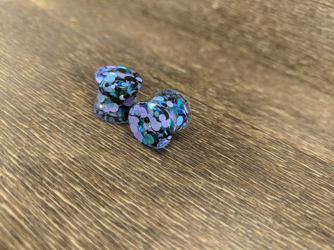 Polka Dot Nebula Round Plugs, Medidores de confeti, Tapones de doble ...