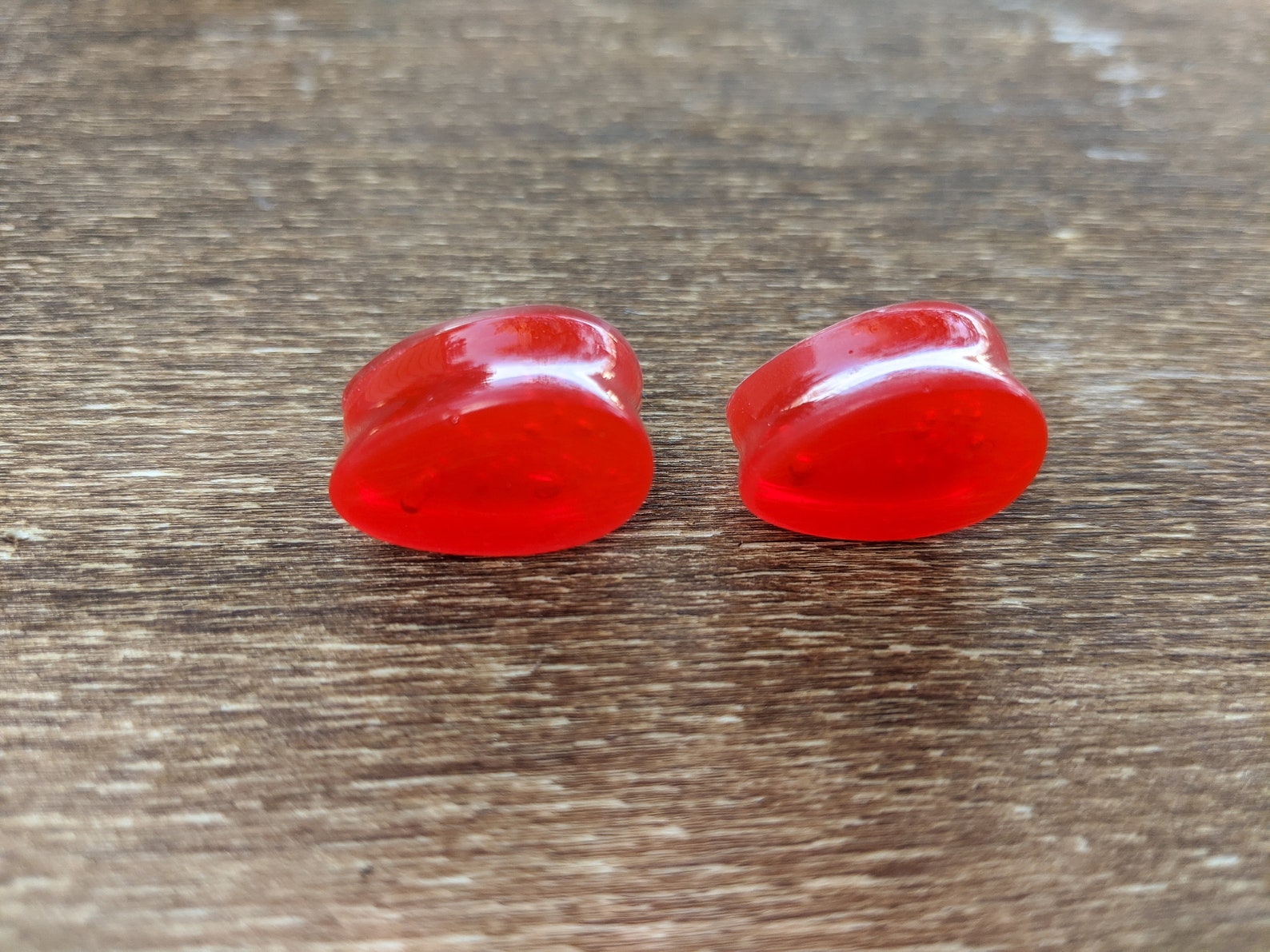 Red Orange Teardrop Plugs Teardrop Gauges Tear Drop Double | Etsy