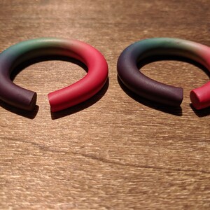 Rainbow Ombre Customizable Gauges, Pride Gauges, LGBTQ Jewelry, Hoop ...