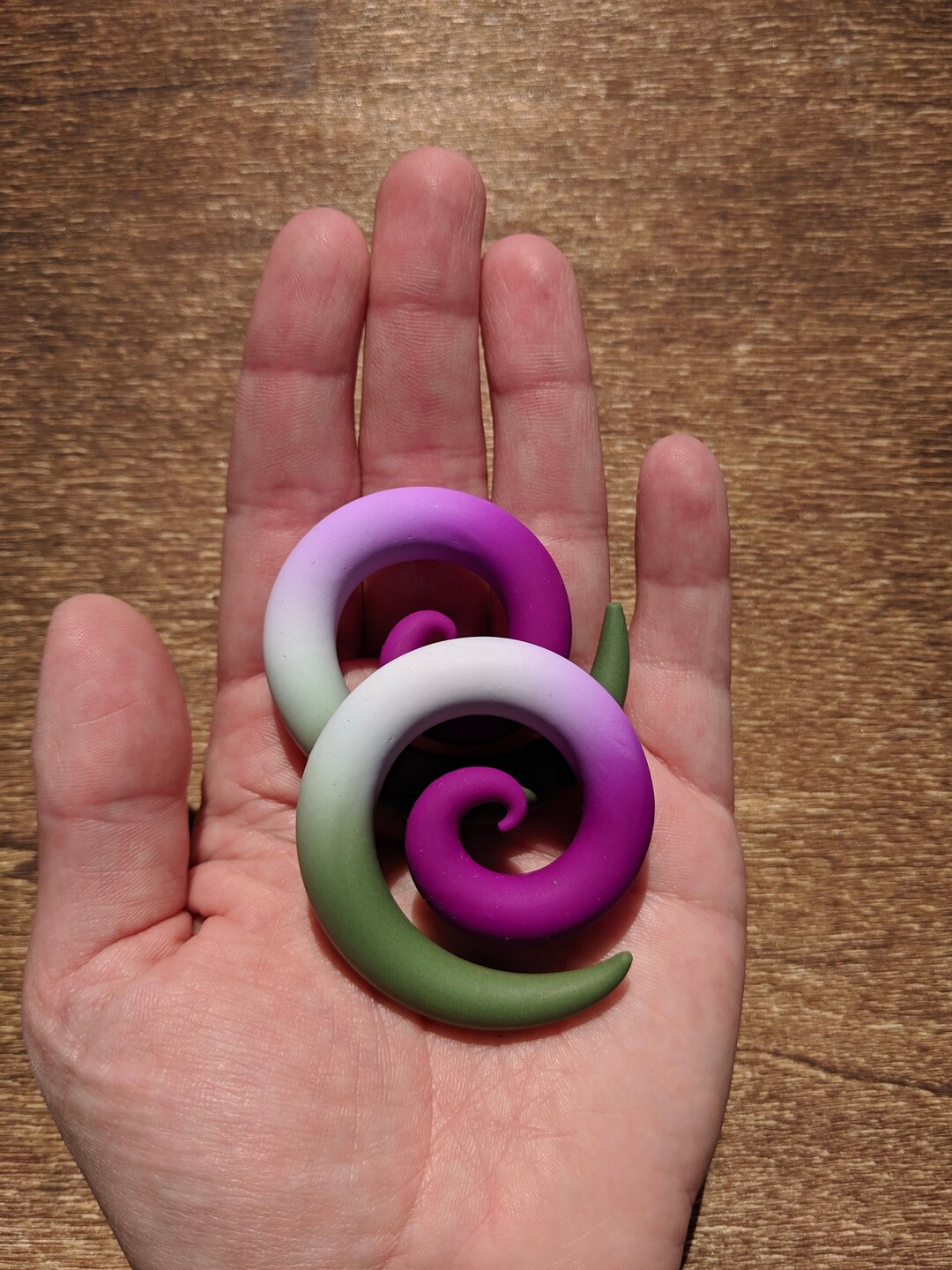 Genderqueer Pride Ombre Gauged Earrings,lgbtqia, Customizable Gauges ...