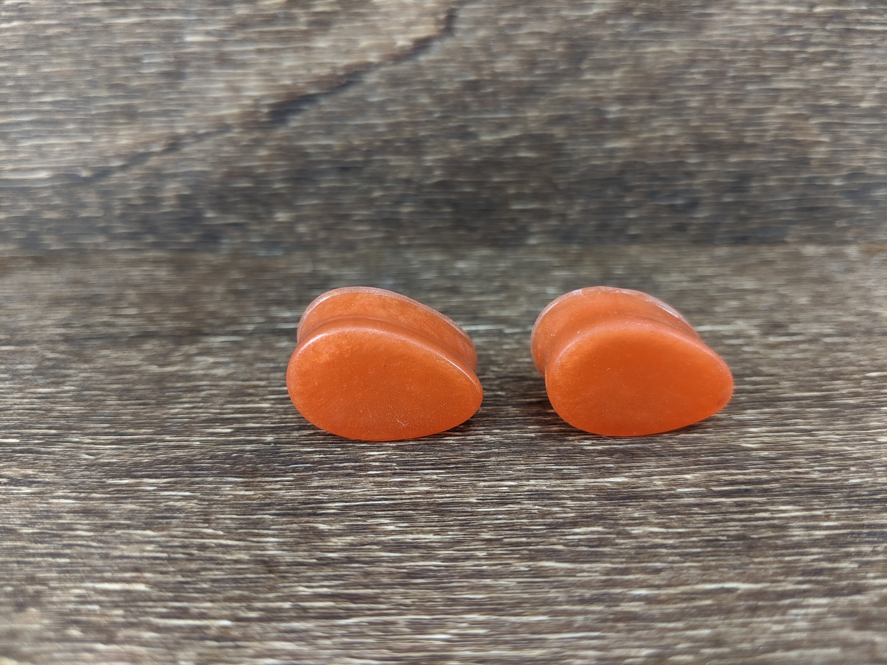 Orange Teardrop Plugs Teardrop Gauges Tear Drop Double | Etsy