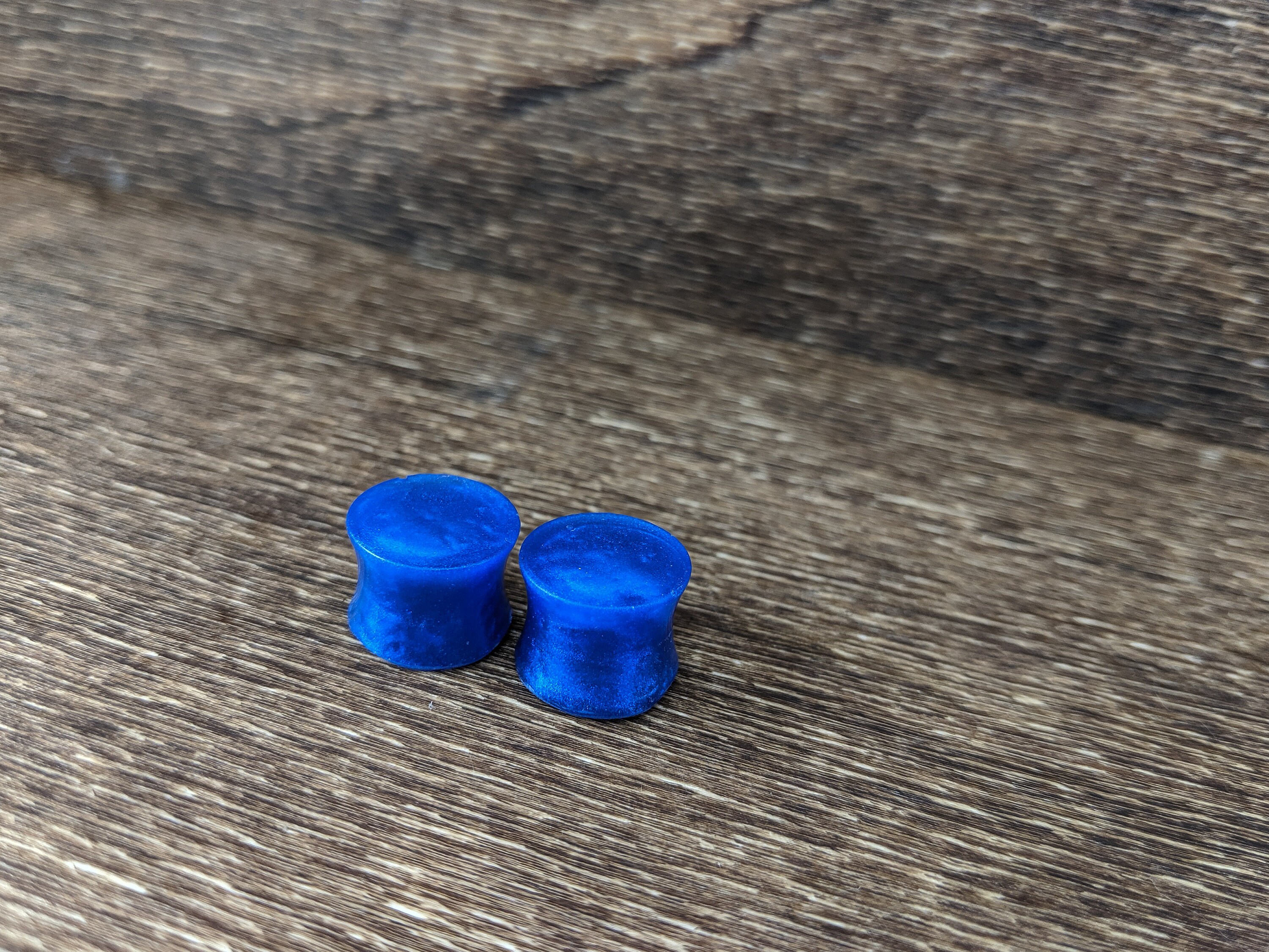Cobalt Blue Plugs Blue Pearl Gauges Blue Plugs Double Flare | Etsy