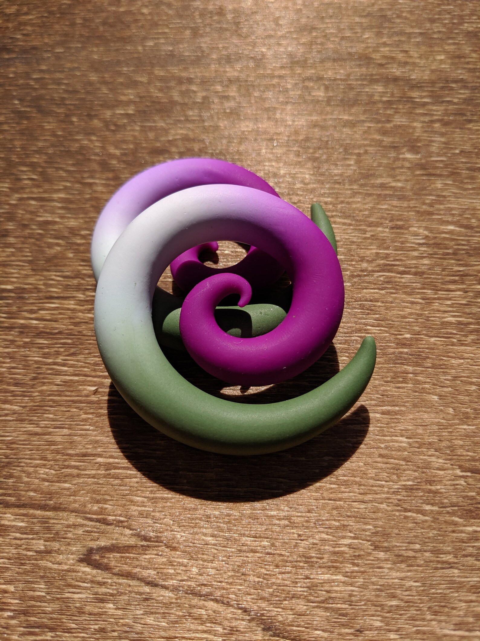 Genderqueer Pride Ombre Gauged EarringsLGBTQIA Customizable | Etsy