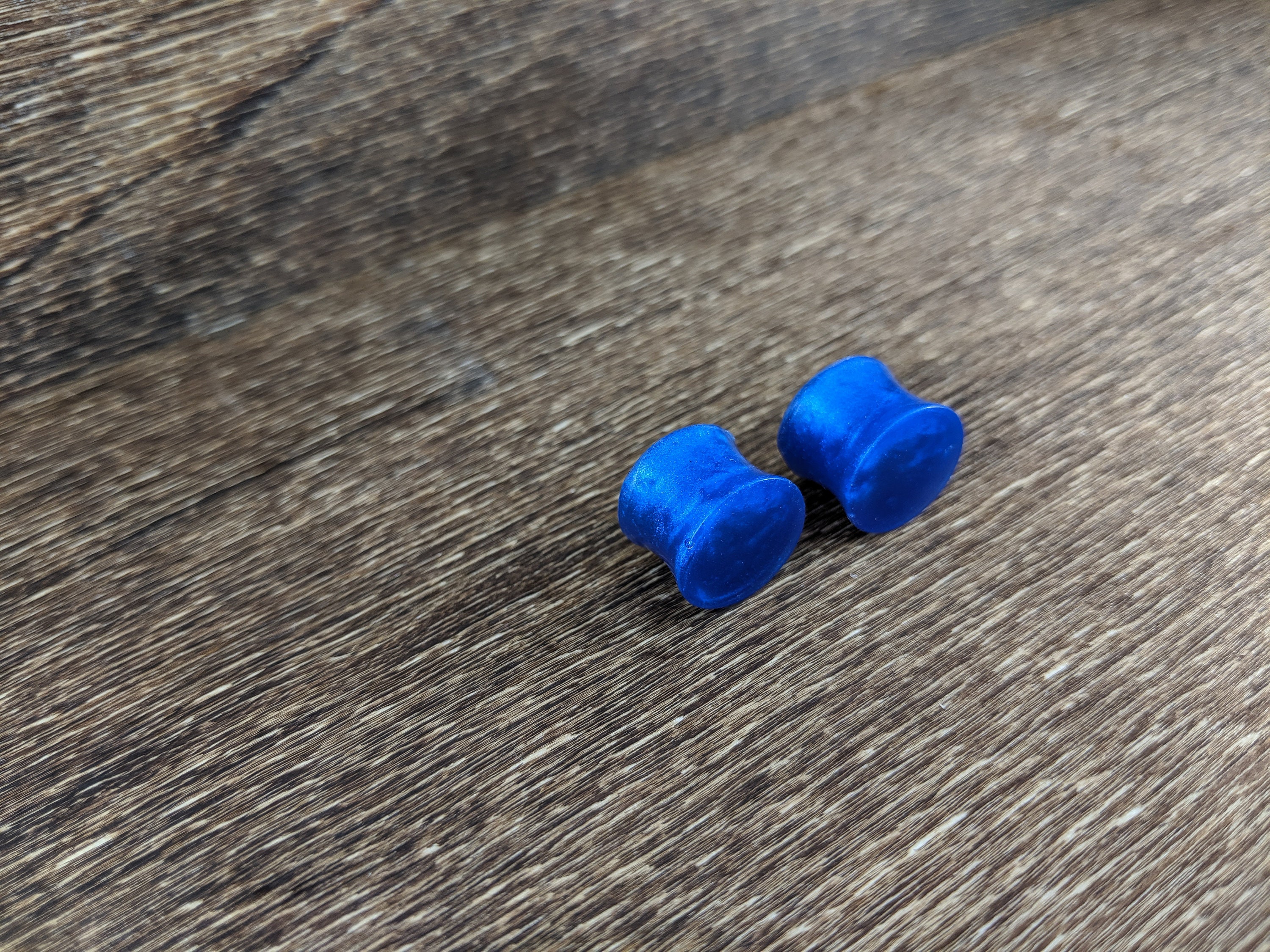 Cobalt Blue Plugs Blue Pearl Gauges Blue Plugs Double Flare | Etsy