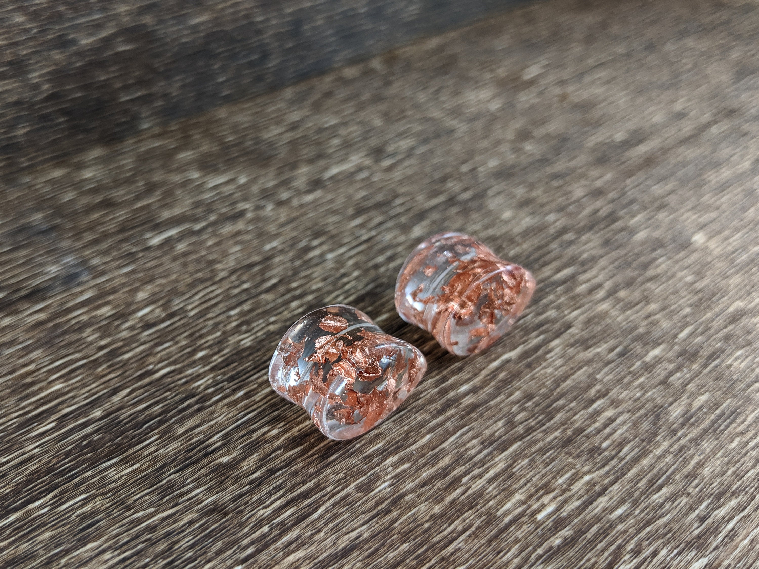 Copper Foil Clear Teardrop Plugs Teardrop Gauges Tear Drop | Etsy