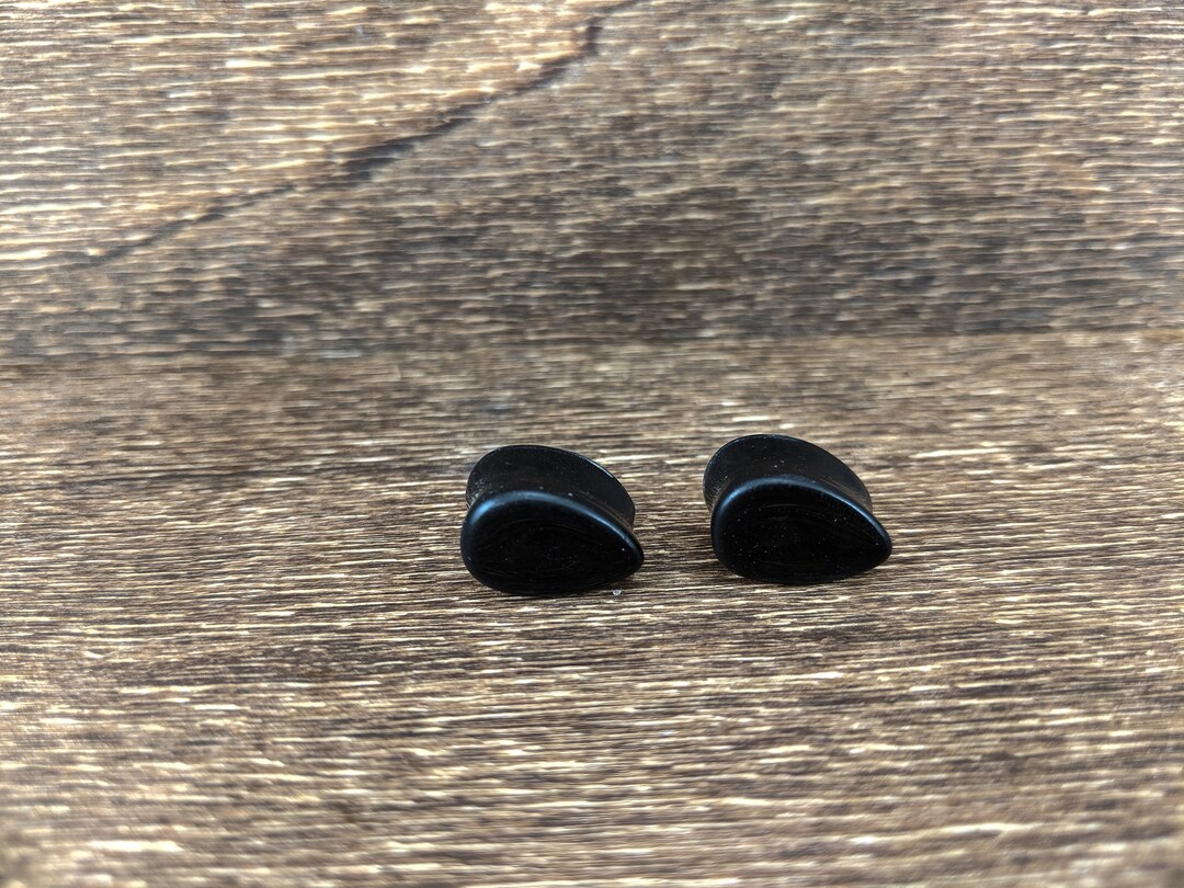 Plain Black Teardrop Plugs, Teardrop Gauges, Tear Drop, Double Flare ...