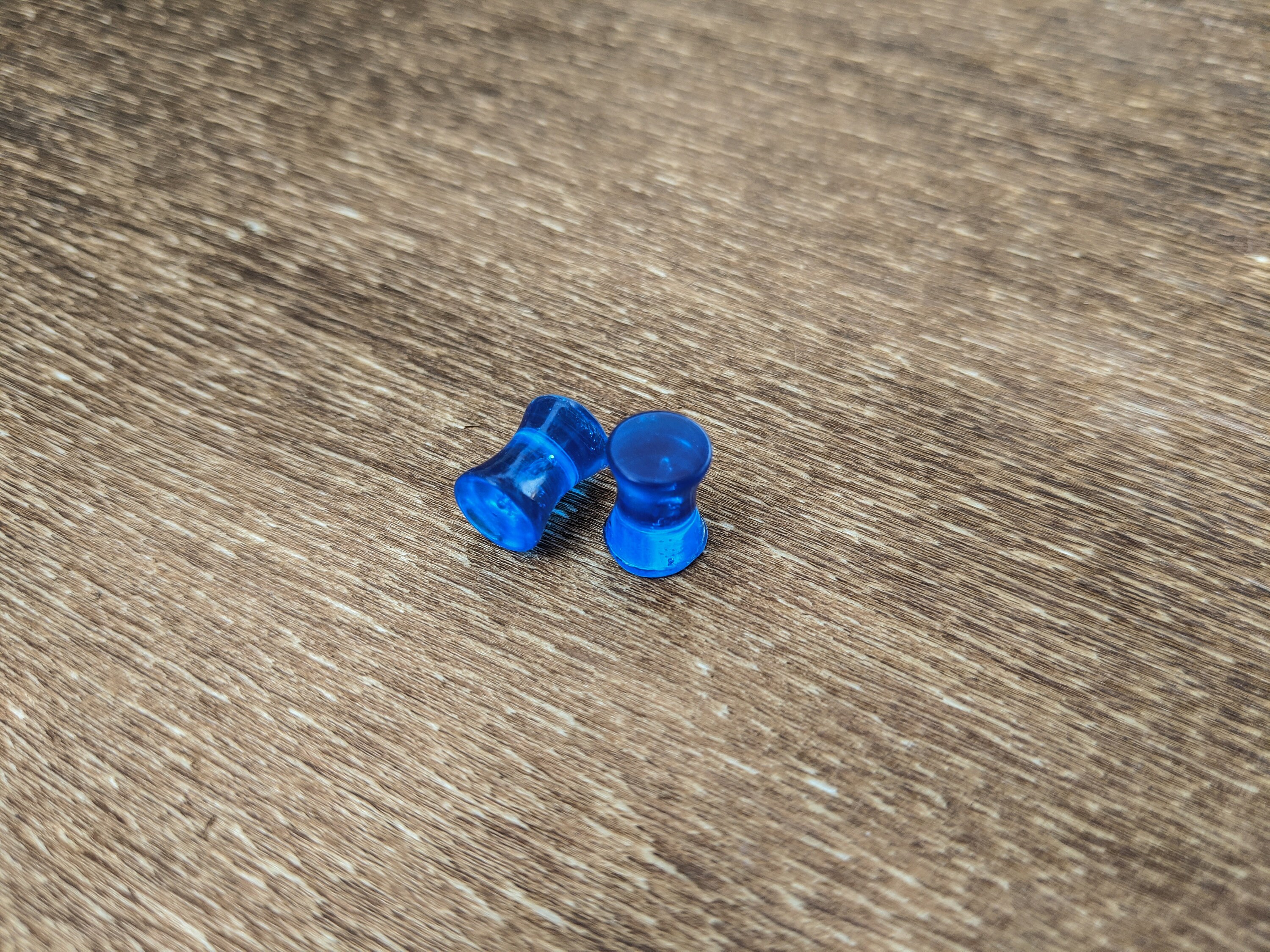 Clear Blue Round Plugs Blue Plugs Double Flare Plugs Body | Etsy