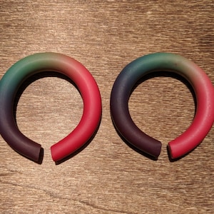 Rainbow Ombre Customizable Gauges, Pride Gauges, LGBTQ Jewelry, Hoop ...