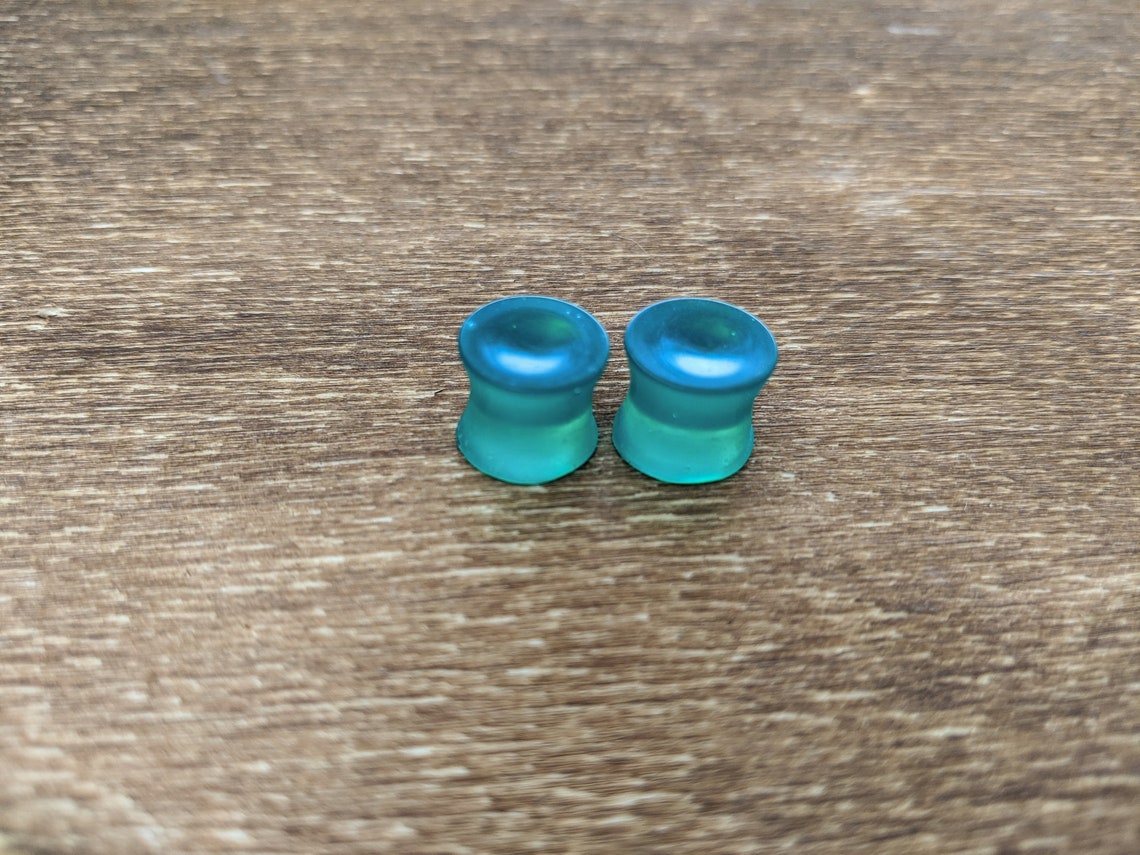 Clear Green Round Plugs Green Plugs Double Flare Plugs Body | Etsy