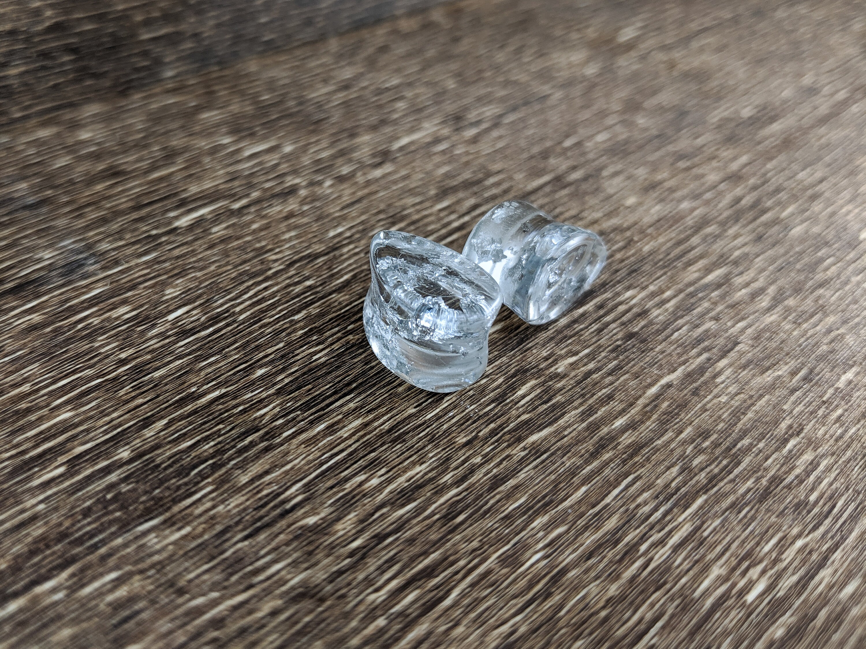 Silver Foil Clear Teardrop Plugs Teardrop Gauges Tear Drop | Etsy