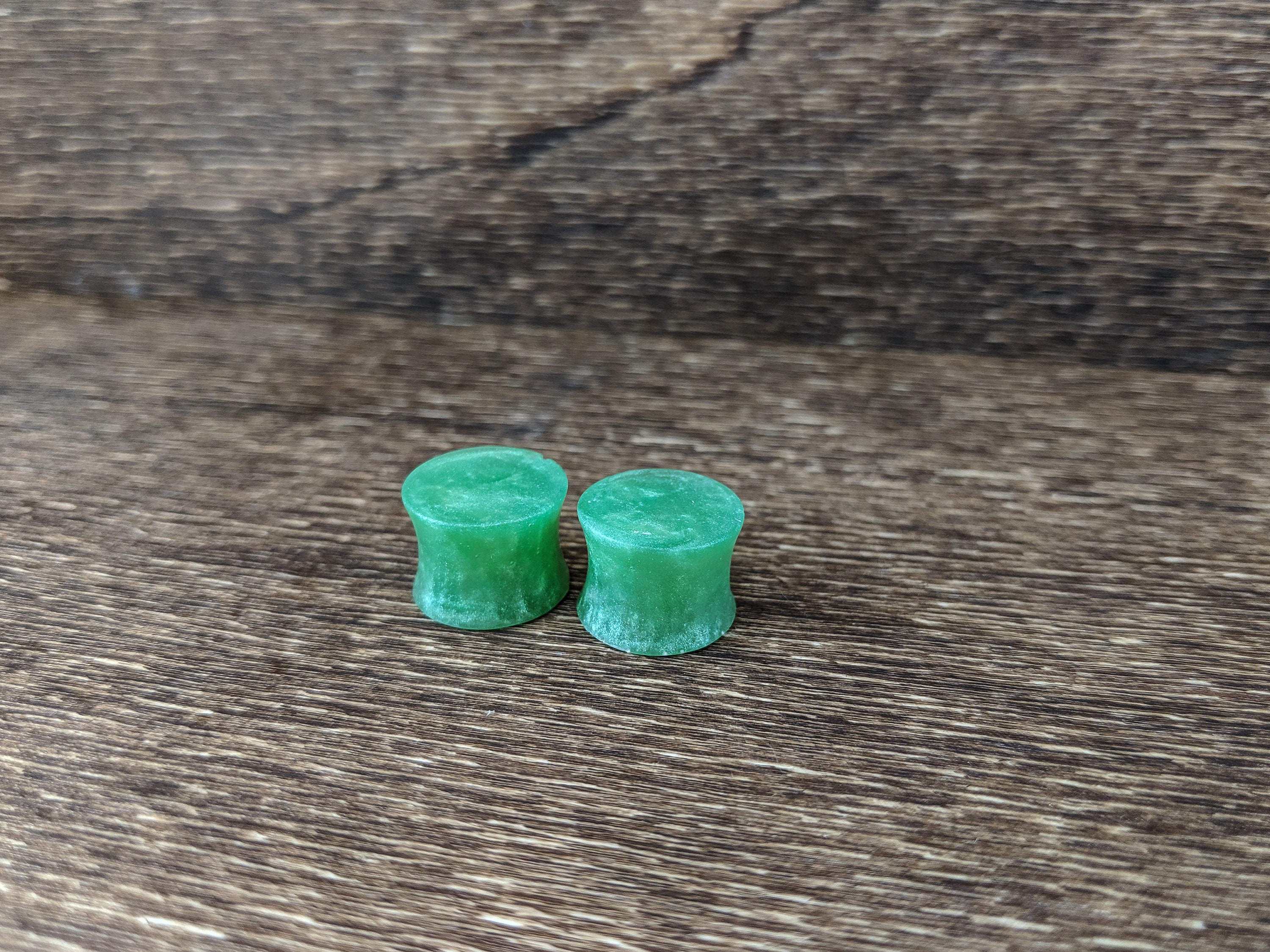 Spring Green Pearl Plugs Green Gauges Green Plugs Double | Etsy