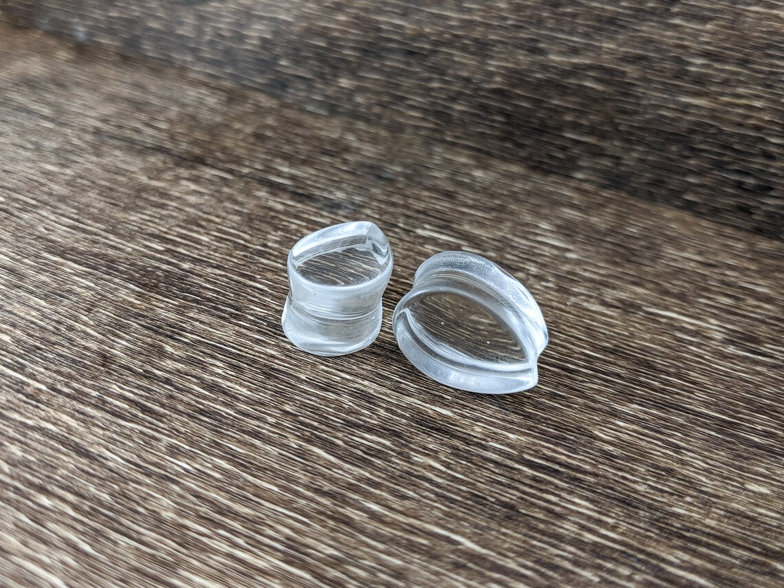 Clear Teardrop Plugs Teardrop Gauges Tear Drop Double Flare | Etsy