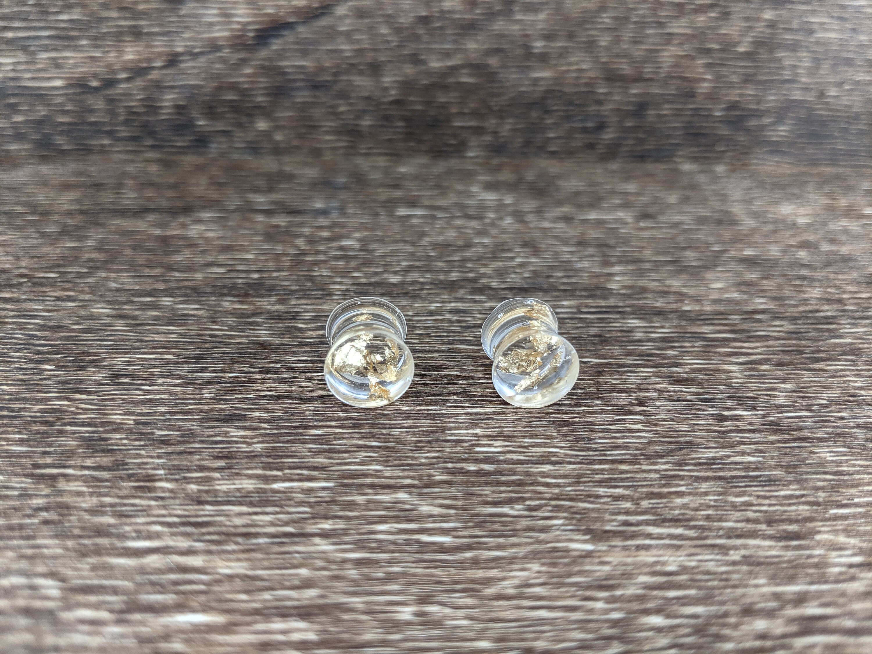 Gold Flake Plugs, Real Gold Foil Plugs, Gold Gauges, Double Flare Plugs ...