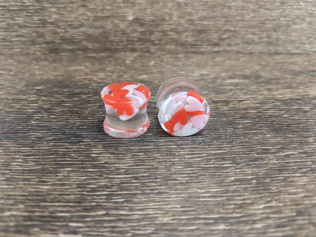 Heart Plugs, Valentines Day, Round Plugs, Heart Gauges, Double Flare ...