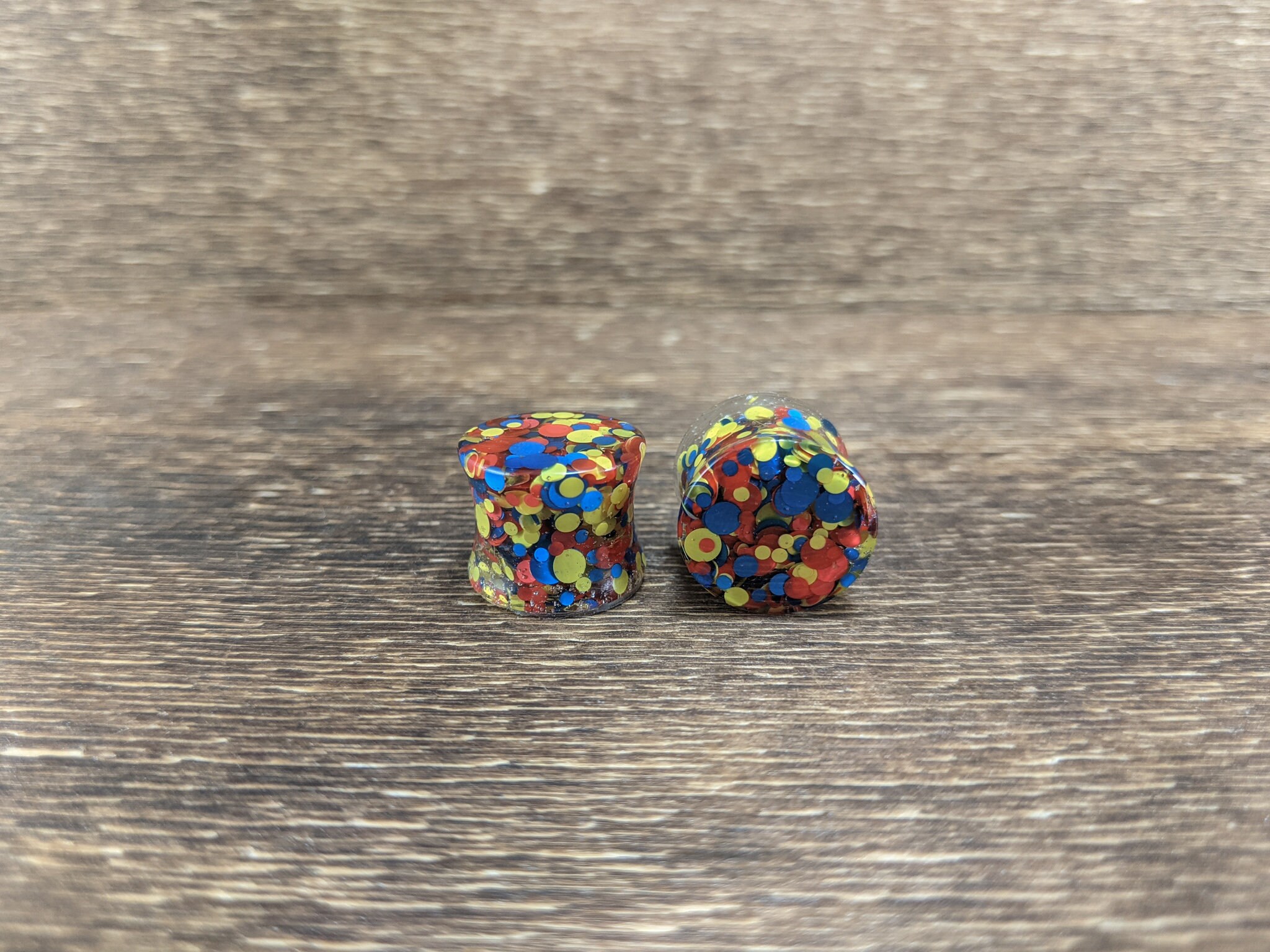 Red Yellow Blue Dots Round Plugs Primary Colors Confetti | Etsy
