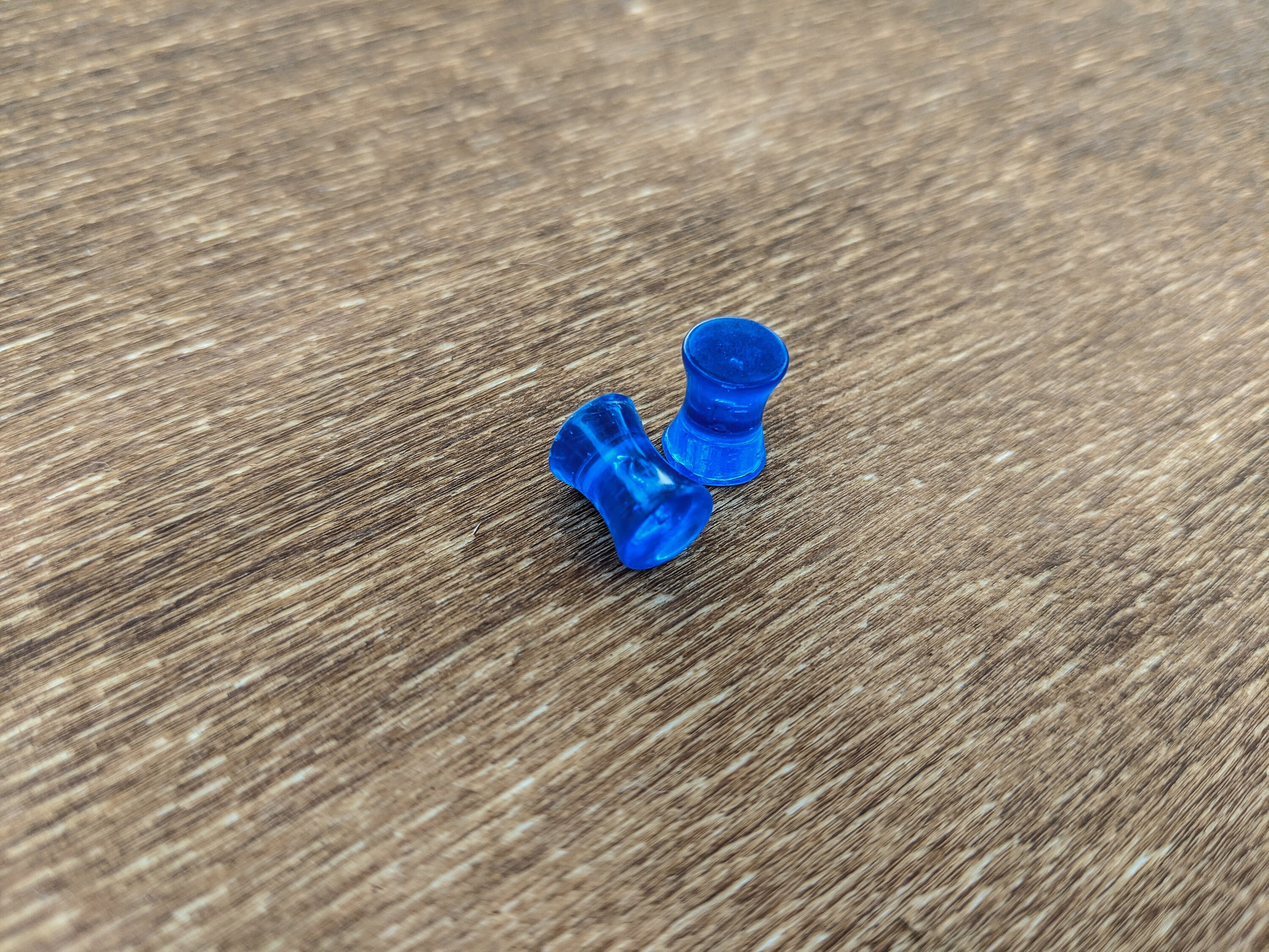 Clear Blue Round Plugs Blue Plugs Double Flare Plugs Body - Etsy UK