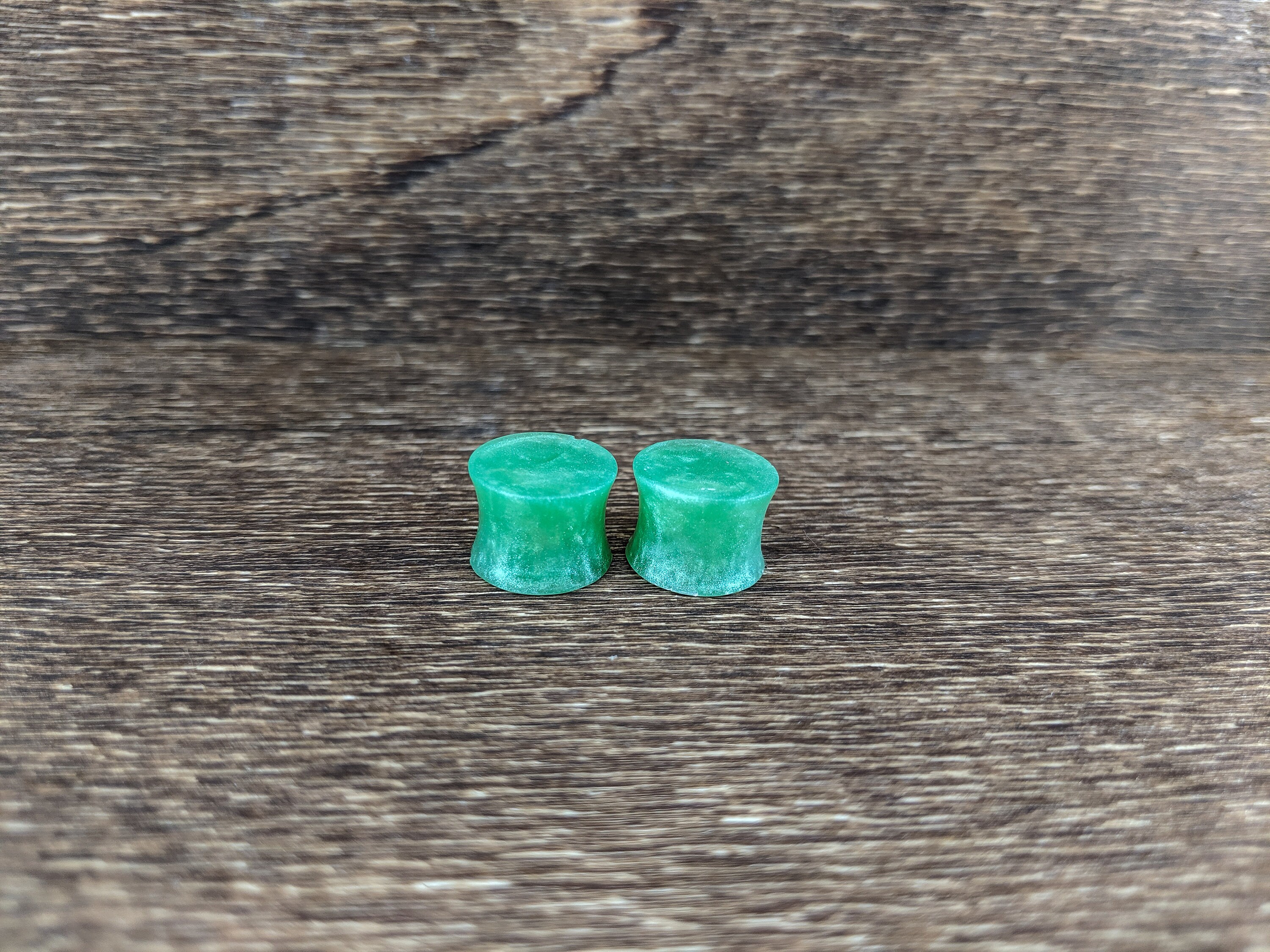 Spring Green Pearl Plugs Green Gauges Green Plugs Double | Etsy