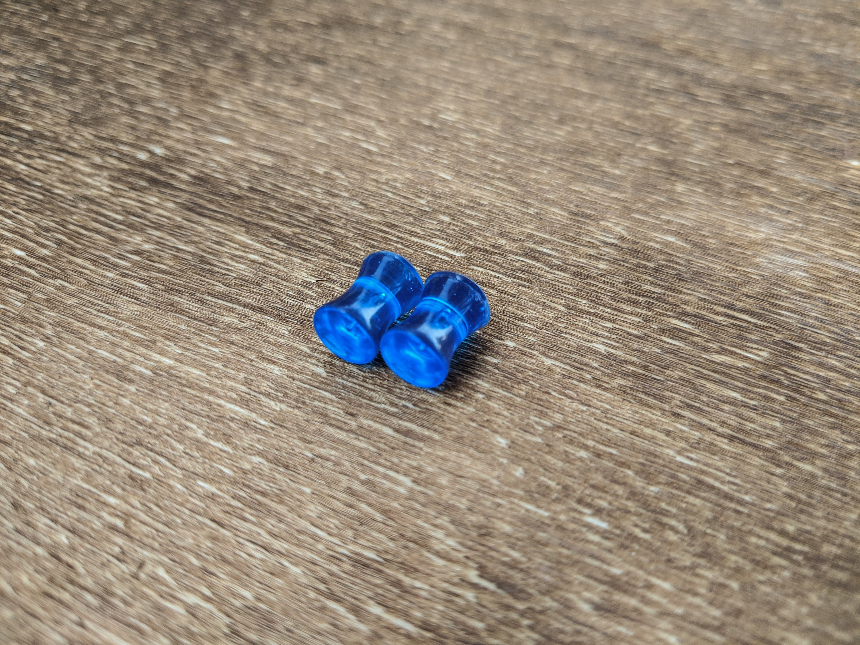 Clear Blue Round Plugs Blue Plugs Double Flare Plugs Body | Etsy