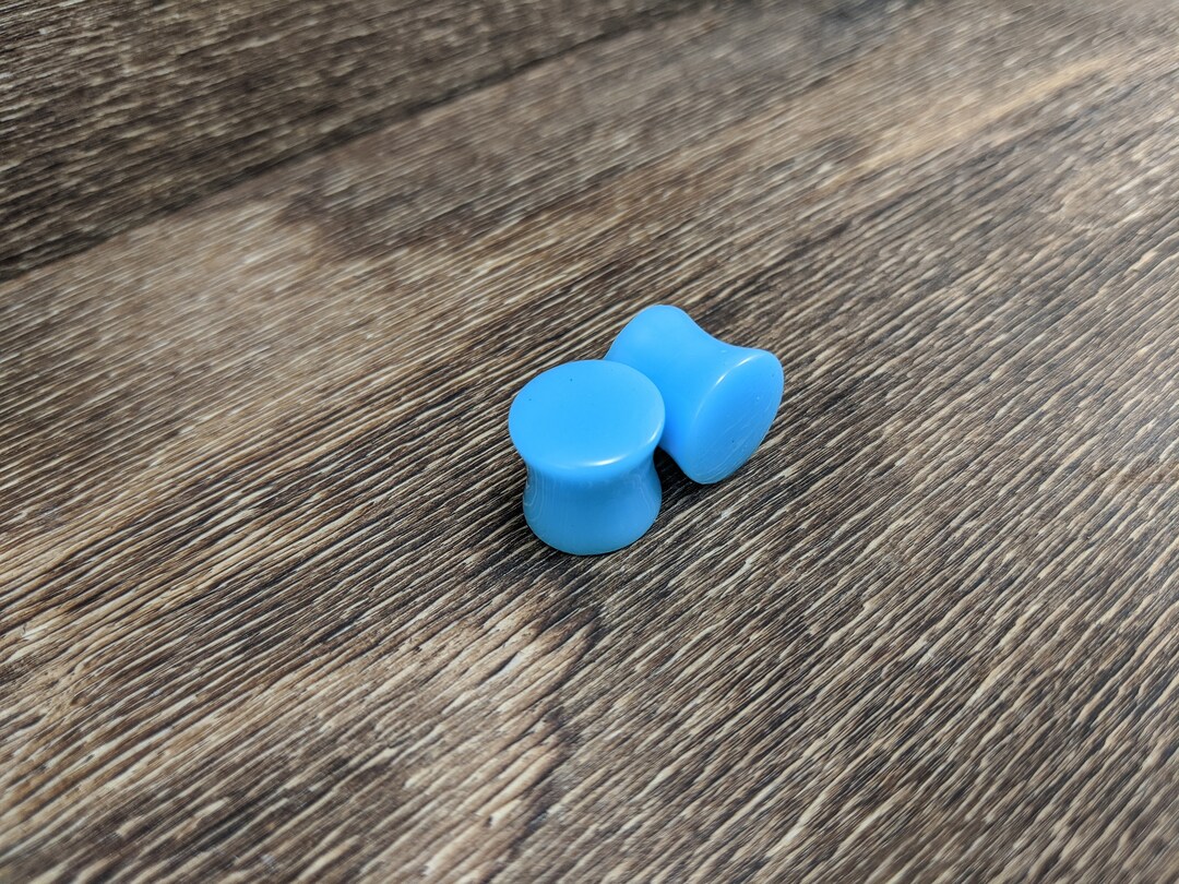 Pastel Blue Plugs, Double Flare Plugs, Body Jewelry, Blue Gauges ...