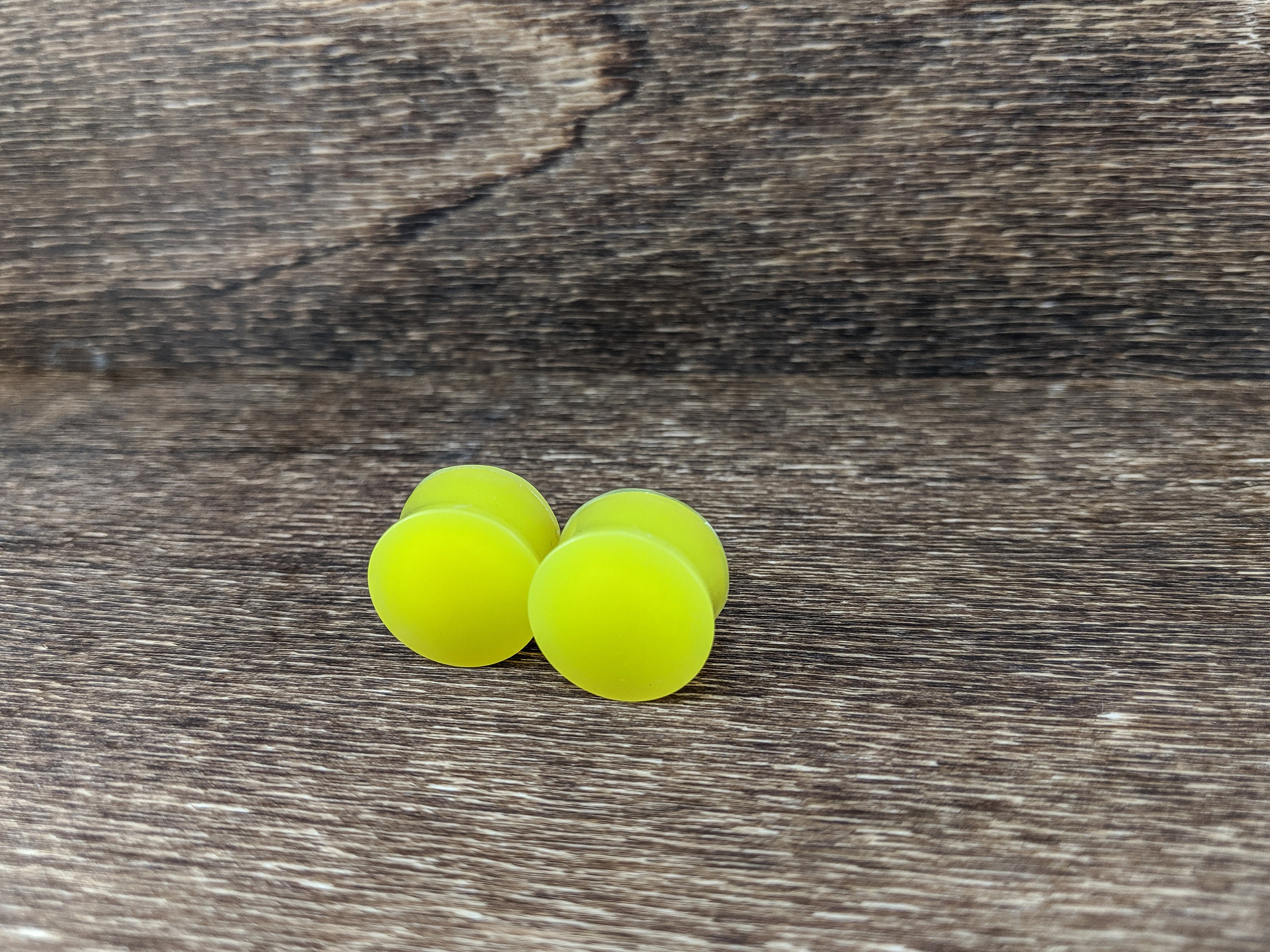 Bright Yellow Plugs Yellow Plugs Double Flare Plugs | Etsy