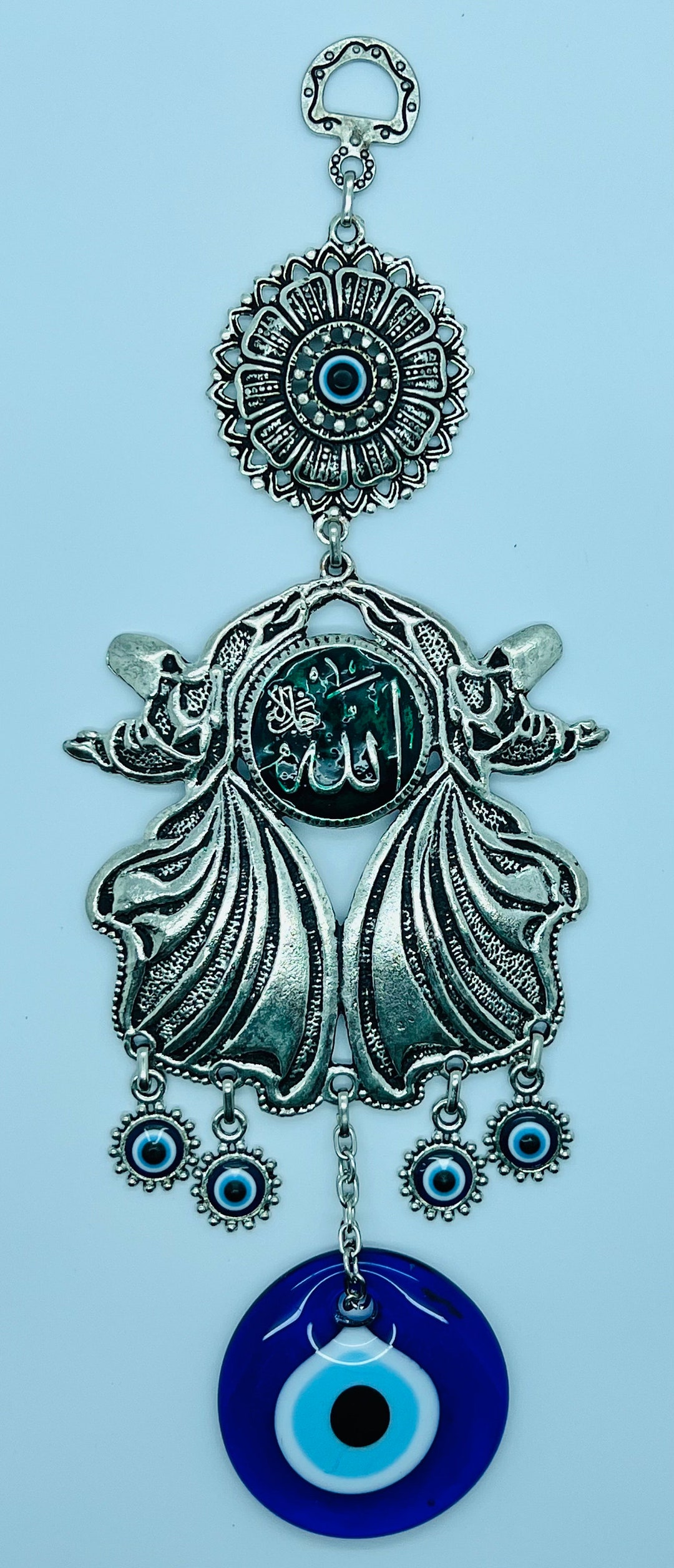 Evil Eye Arabic Allah & Whirling Dervish Rumi Good Luck Eye Metal ...