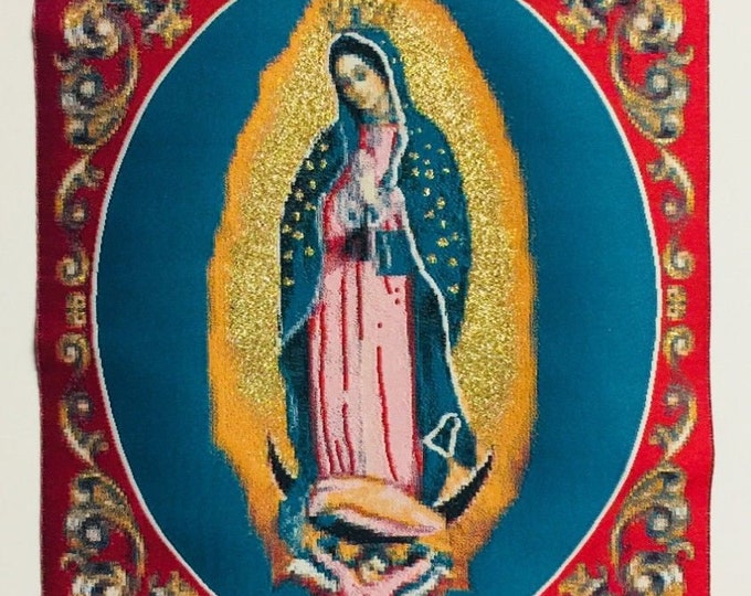Our Lady of Guadalupe, Christian Icon Tapestry Wall Decor, 7 3/4w X 10l ...