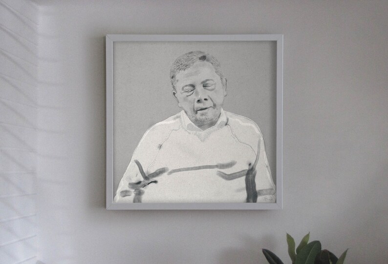 Eckhart Tolle - Illustration - Wall Art - Art Print - Portrait - Home ...