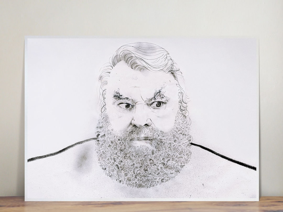 Brian Blessed - Illustration - Wall Art - Art Print - Portrait - Home ...
