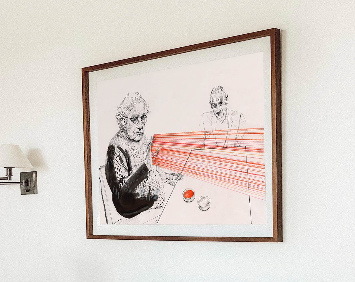 Noam Chomsky Illustration Wall Art Art Print Portrait - Etsy