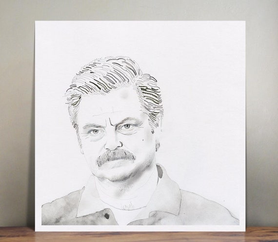 Ron Swanson Parks and Recreation wall art art print | Etsy