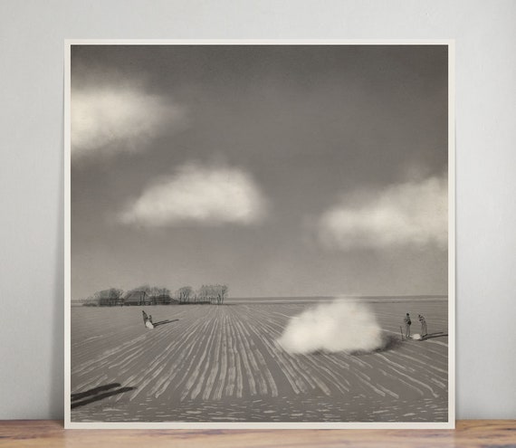 Dutch Landscape Illustration Wall Art Art Print | Etsy