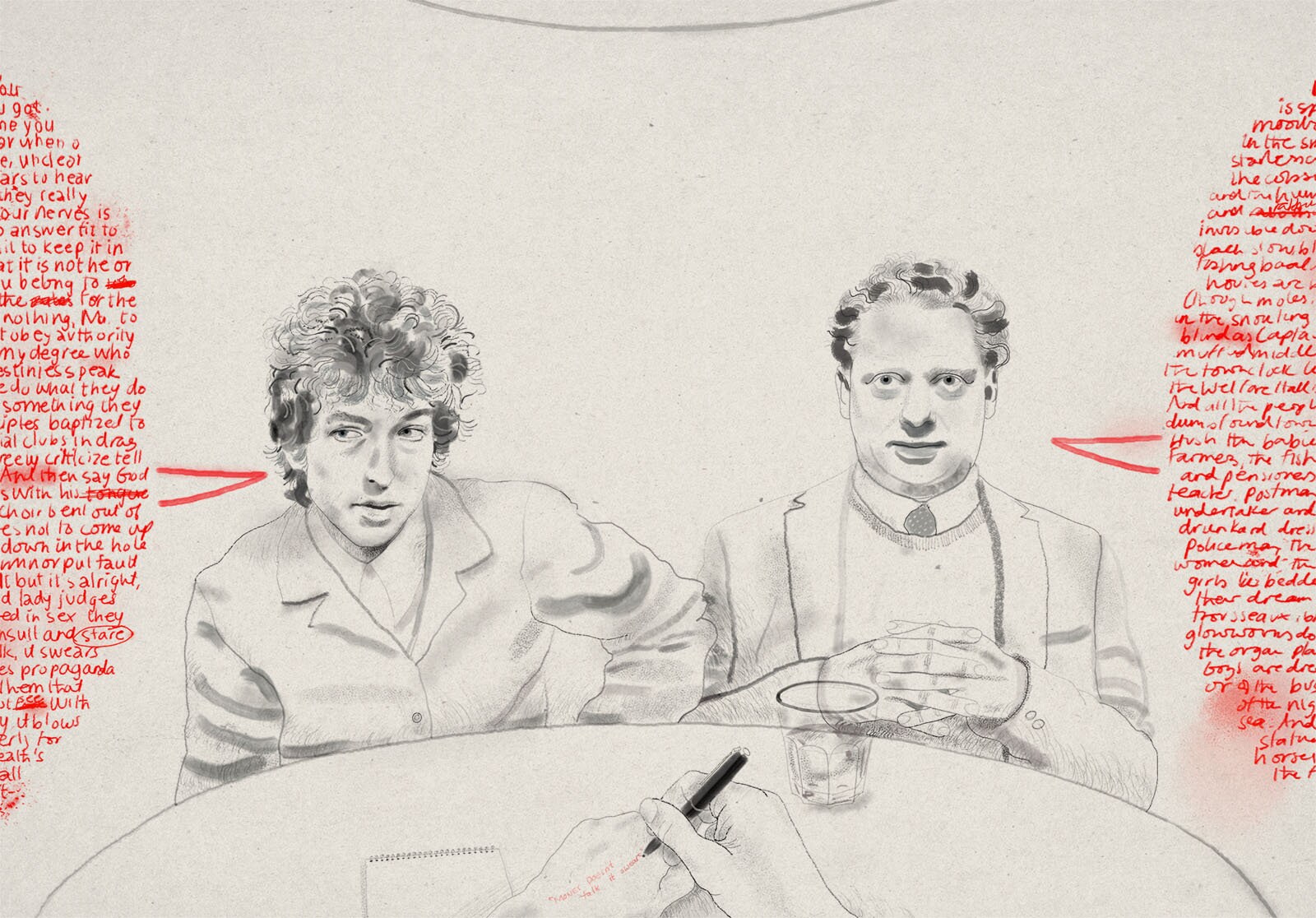 Dylan and Dylan - Bob Dylan - Dylan Thomas - Wall Art - Literature ...