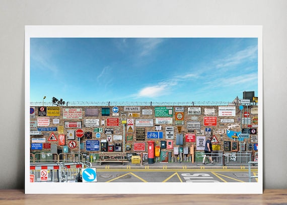 Public Guidance System street signs illustration wall | Etsy