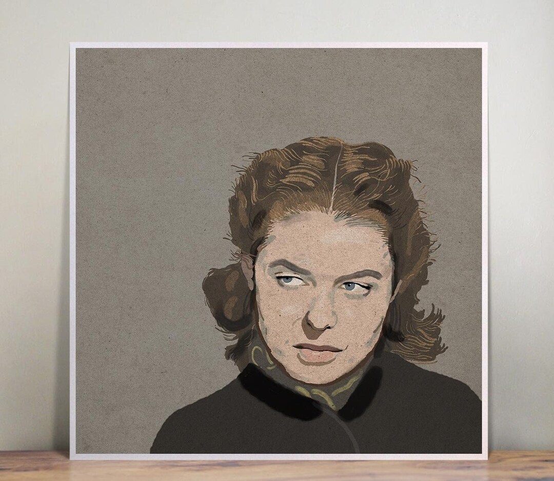Ingrid Bergman - Illustration - Wall Art - Art Print - Portrait - Home ...