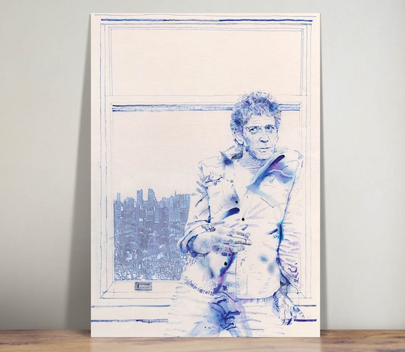 Lou Reed Illustration Wall Art Art Print Portrait | Etsy