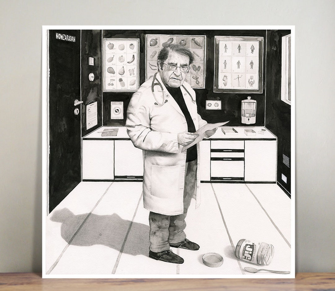 Dr Now - Illustration - Wall Art - Art Print - Black and White - Home ...